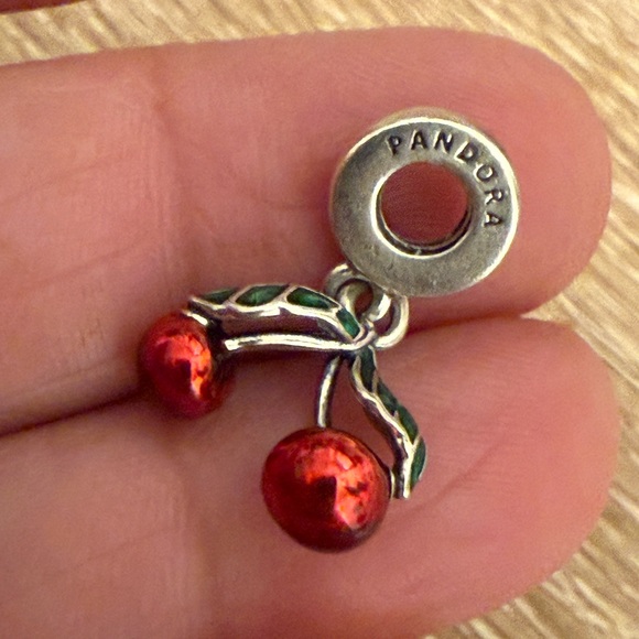 Pandora | Accessories | Pandora Cherry Charm With Red And Silver ...